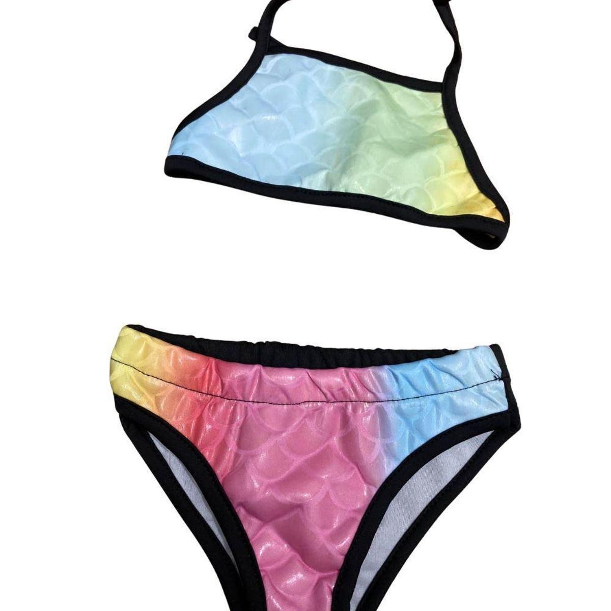 Biquíni Infantil Bebê Moda Praia Cores Verão Sereia - Rosa | Zattini