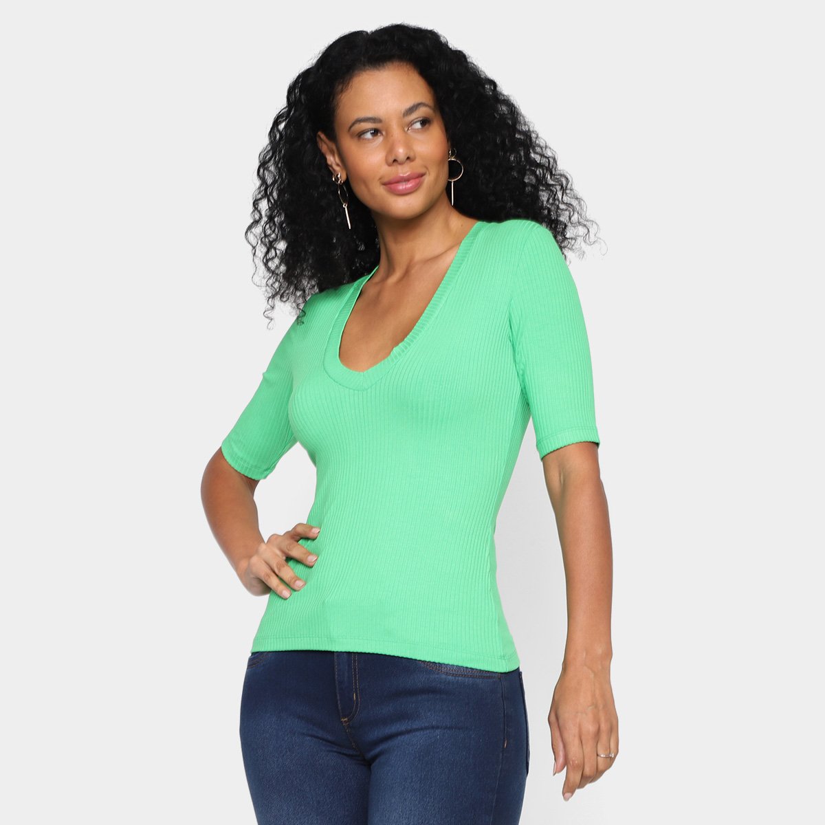 Blusa Colcci Canelada Feminina - Verde | Zattini
