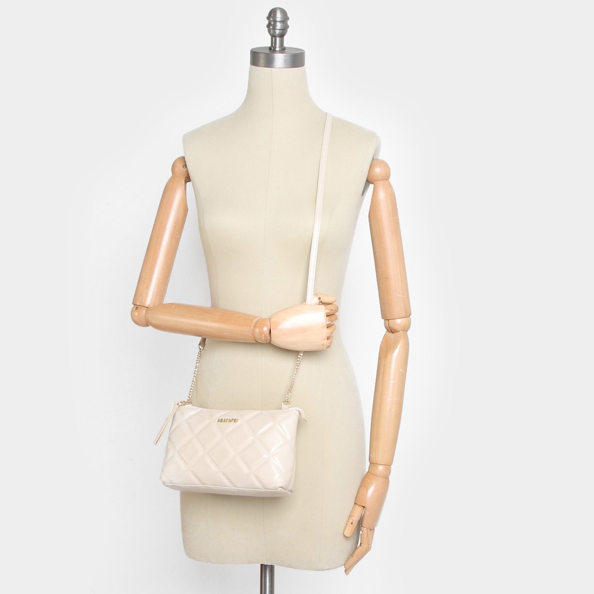 Bolsa Anacapri Mini Bag Textura Transversal Feminina - Nude | Zattini