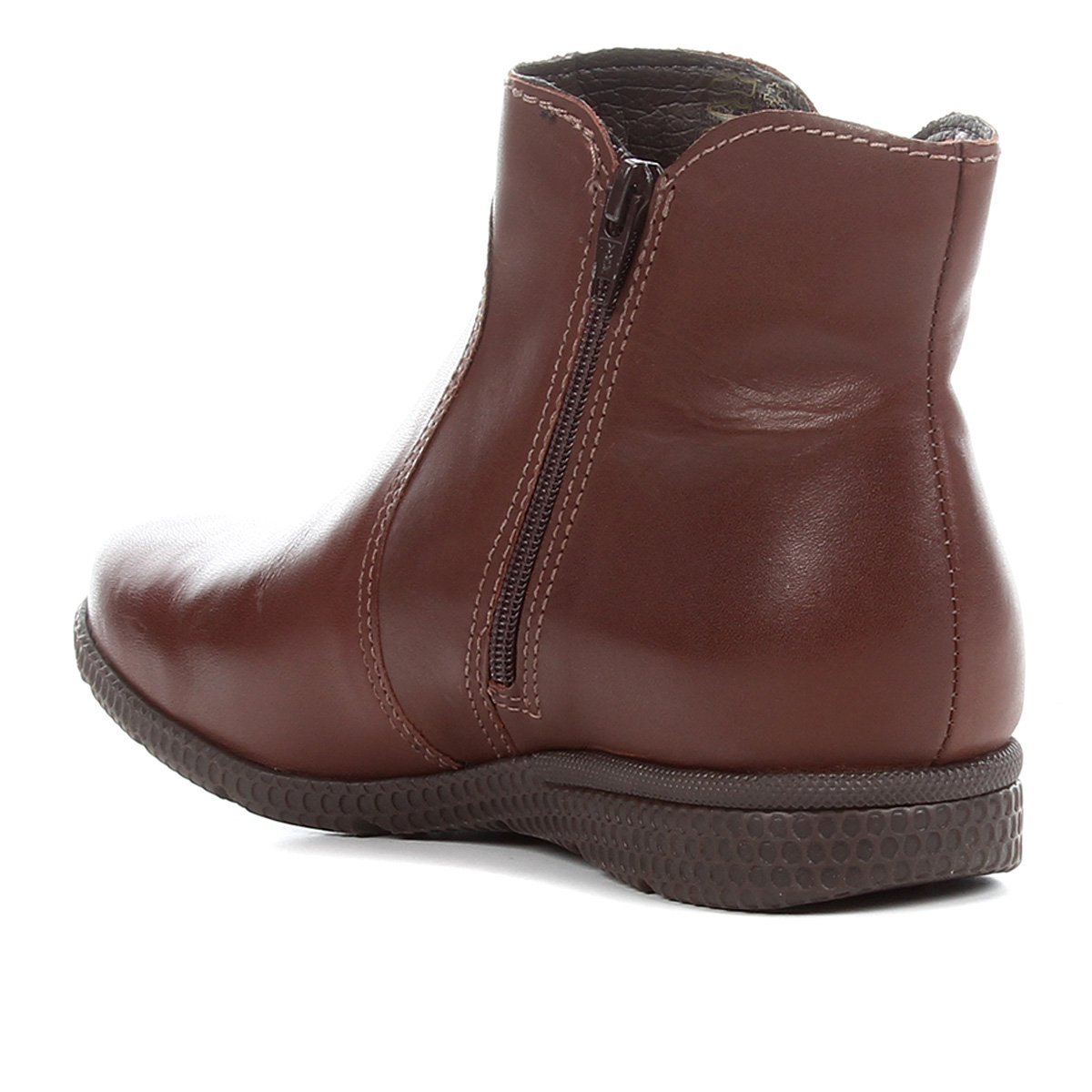 Bota Couro Cano Curto Bottero Feminina - Café | Zattini