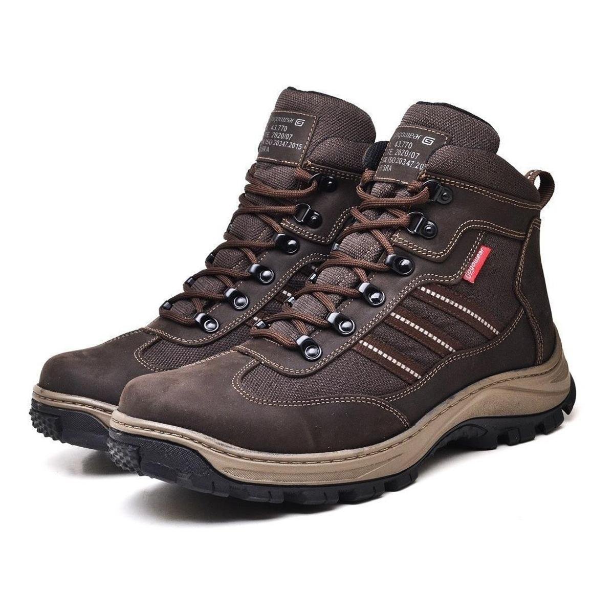Bota De Segurança para Trabalho Gogowear Falc Com Palmilha PU - Cafe ...