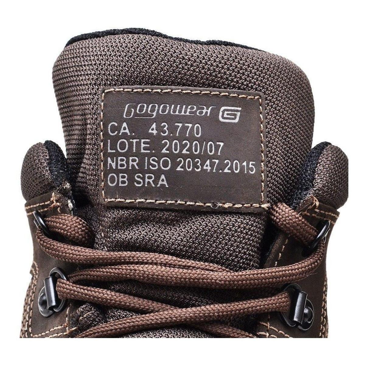 Bota De Segurança para Trabalho Gogowear Falc Com Palmilha PU - Cafe ...