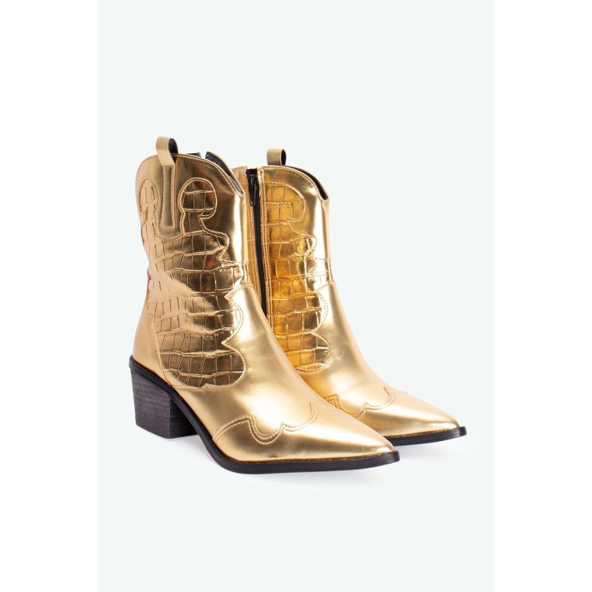Bota Western Feminino OLGA Suzana Santos - Dourado | Zattini