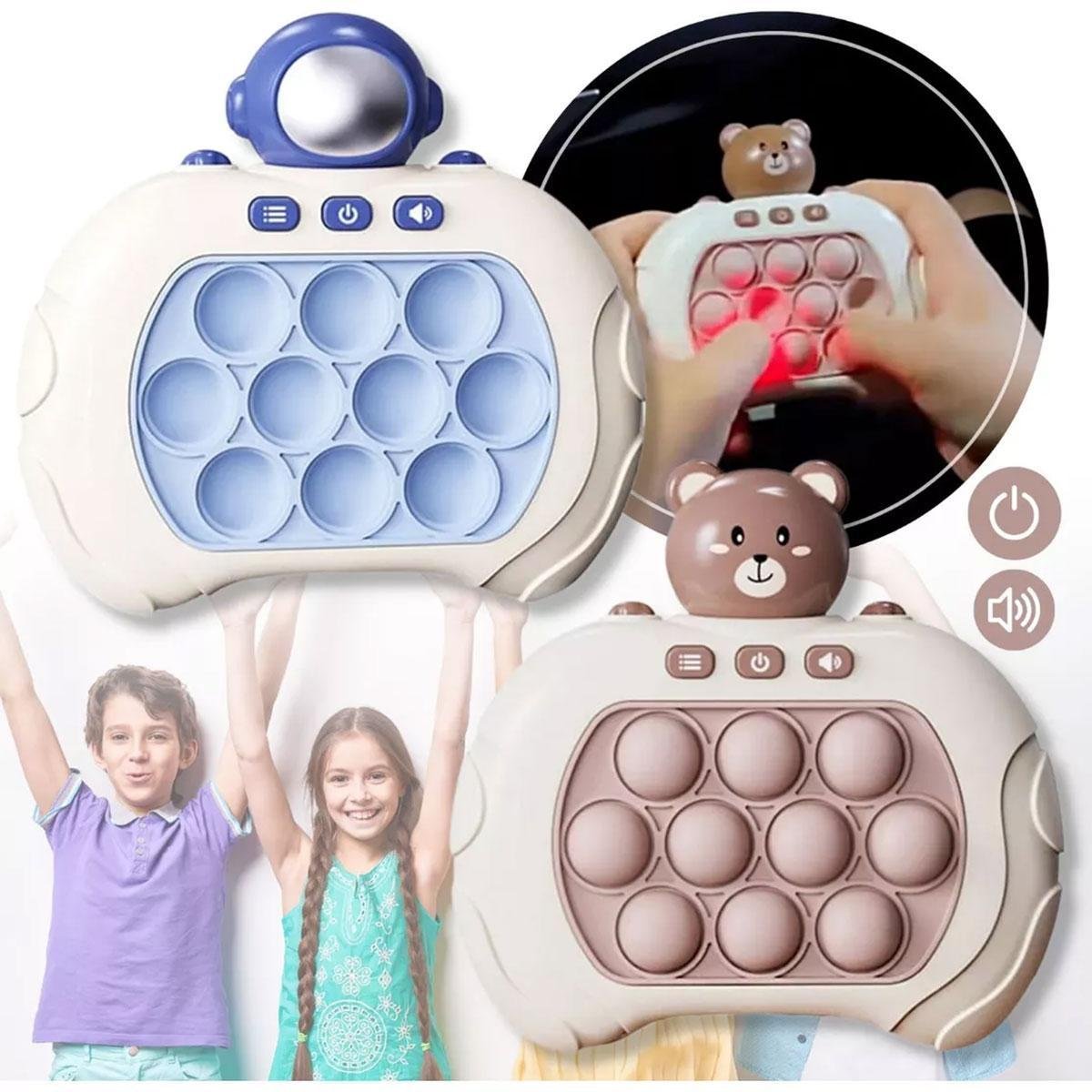 Brinquedo Pop-it Quick Push Eletrônico Game Antistress - Marrom | Zattini