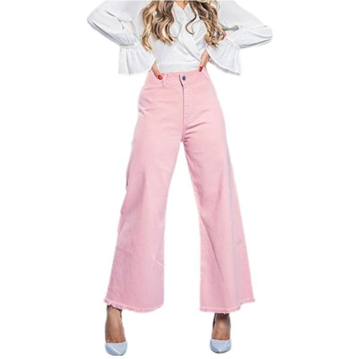 Calça Feminina Wide Leg - Salmão | Zattini