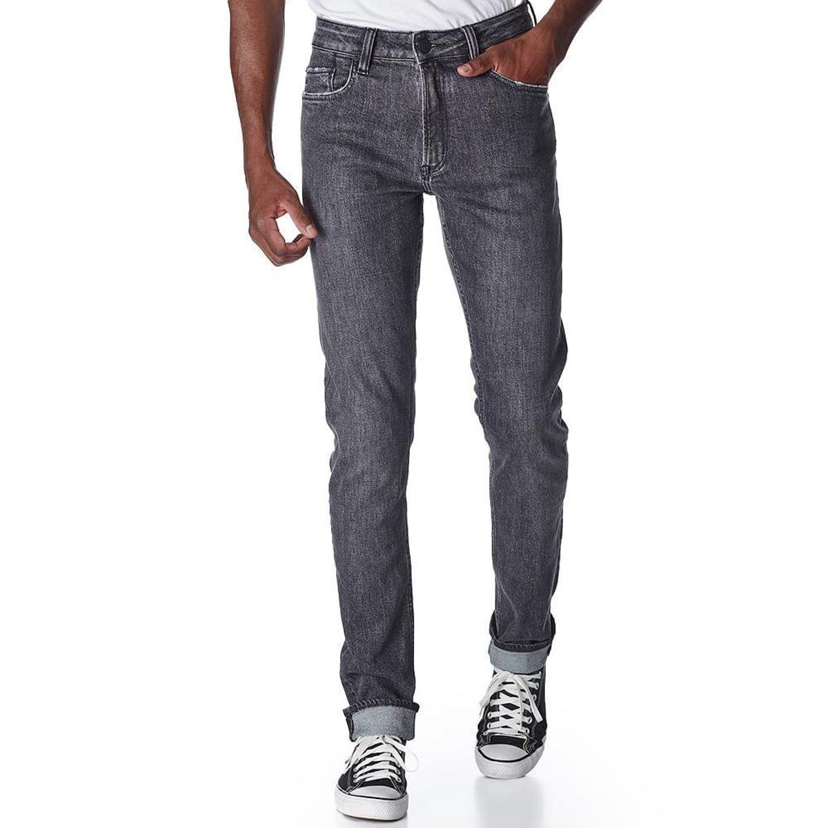 Calça Jeans Convicto Regular Skinny Masculina - Preto | Zattini
