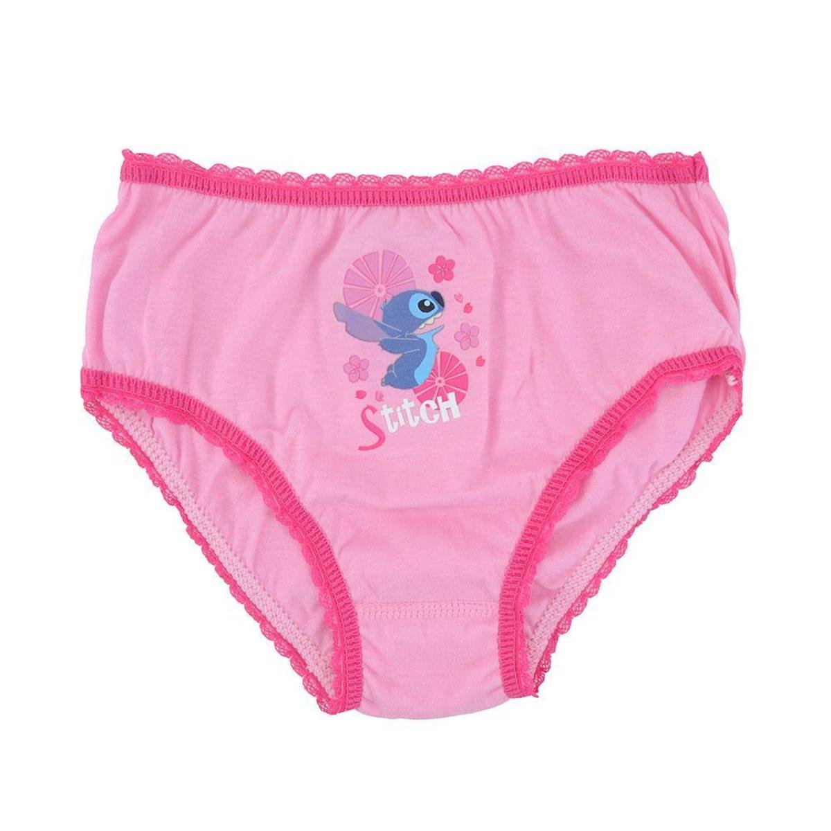 Calcinha Infantil Feminina Lupo Disney Stitch Kit 3 Peças - Rosa | Zattini