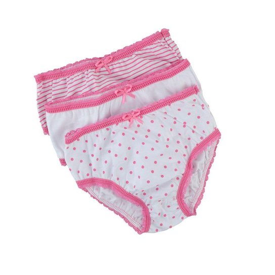 Calcinha Infantil Feminina Lupo Lobinha Estampada Kit 3 Peças ...