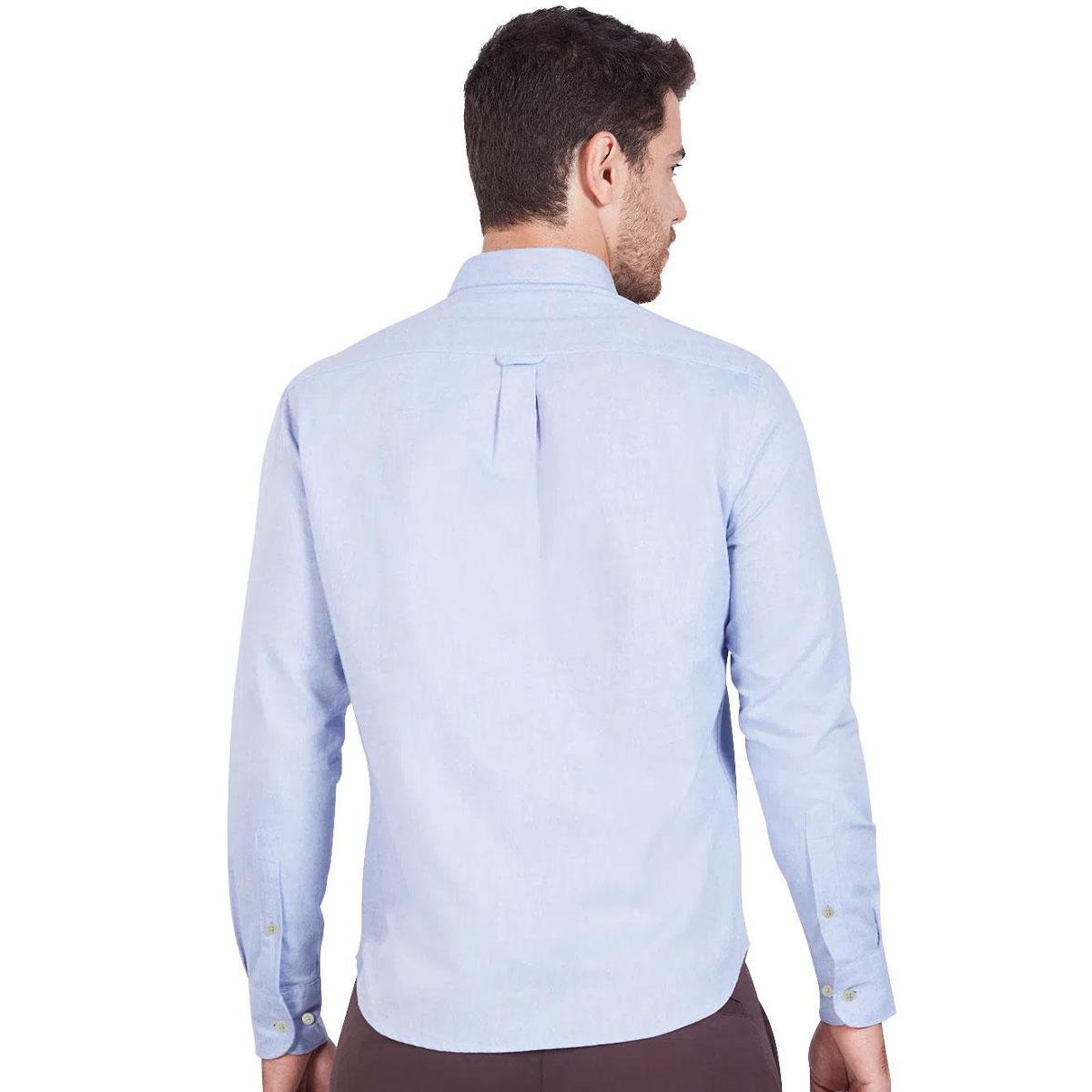 Camisa Aramis Masculina Slim Oxford Button Down Azul Celeste Mescla ...