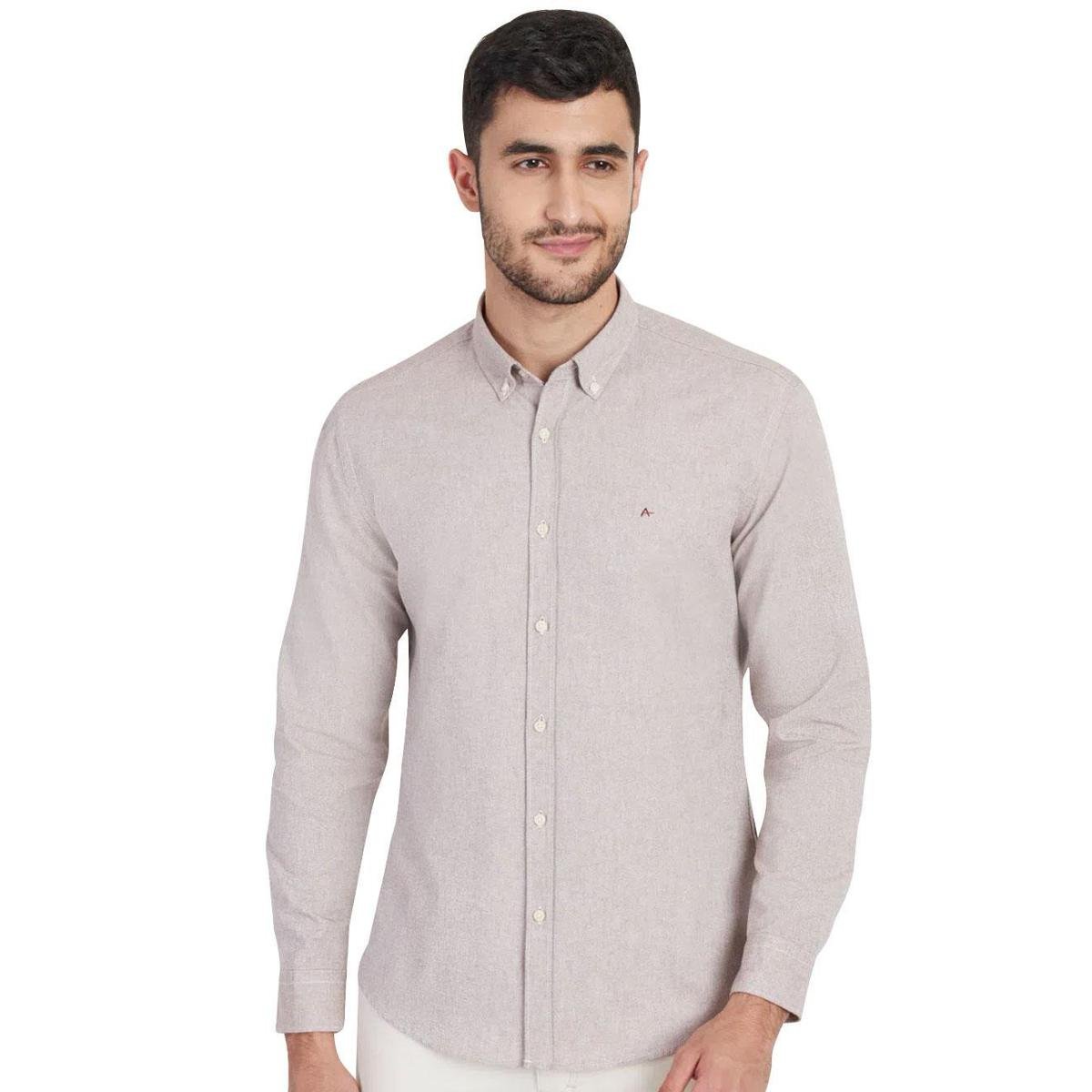 Camisa Aramis Masculina Slim Oxford Button Down Caqui - Cáqui | Zattini