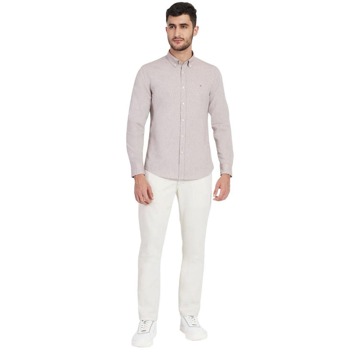 Camisa Aramis Masculina Slim Oxford Button Down Caqui - Cáqui | Zattini