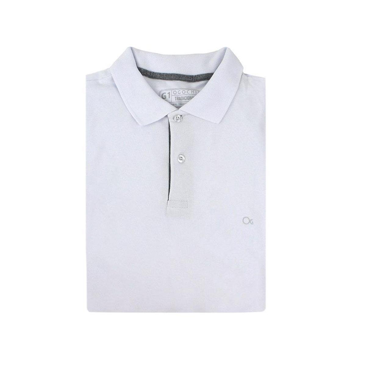 Camisa Polo Masculina Ogochi MC Tradicional Plus - 0070 - Branco | Zattini