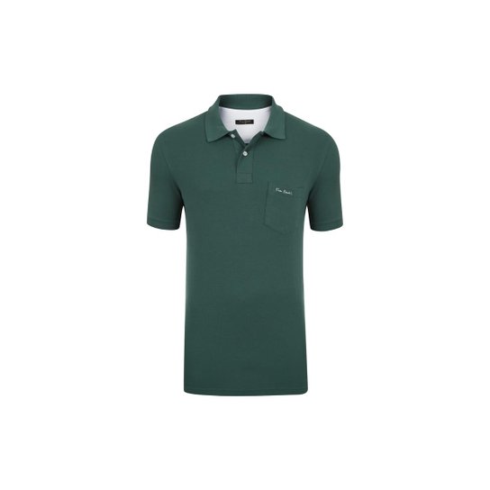 Camisa Polo Pierre Cardin Com Bolso Piquet Colors Masculina - Verde ...