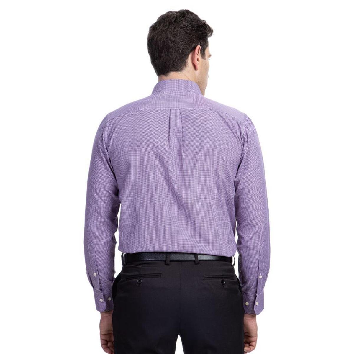 Camisa Social Masculina Roxa Xadrez - 5 - Roxo | Zattini