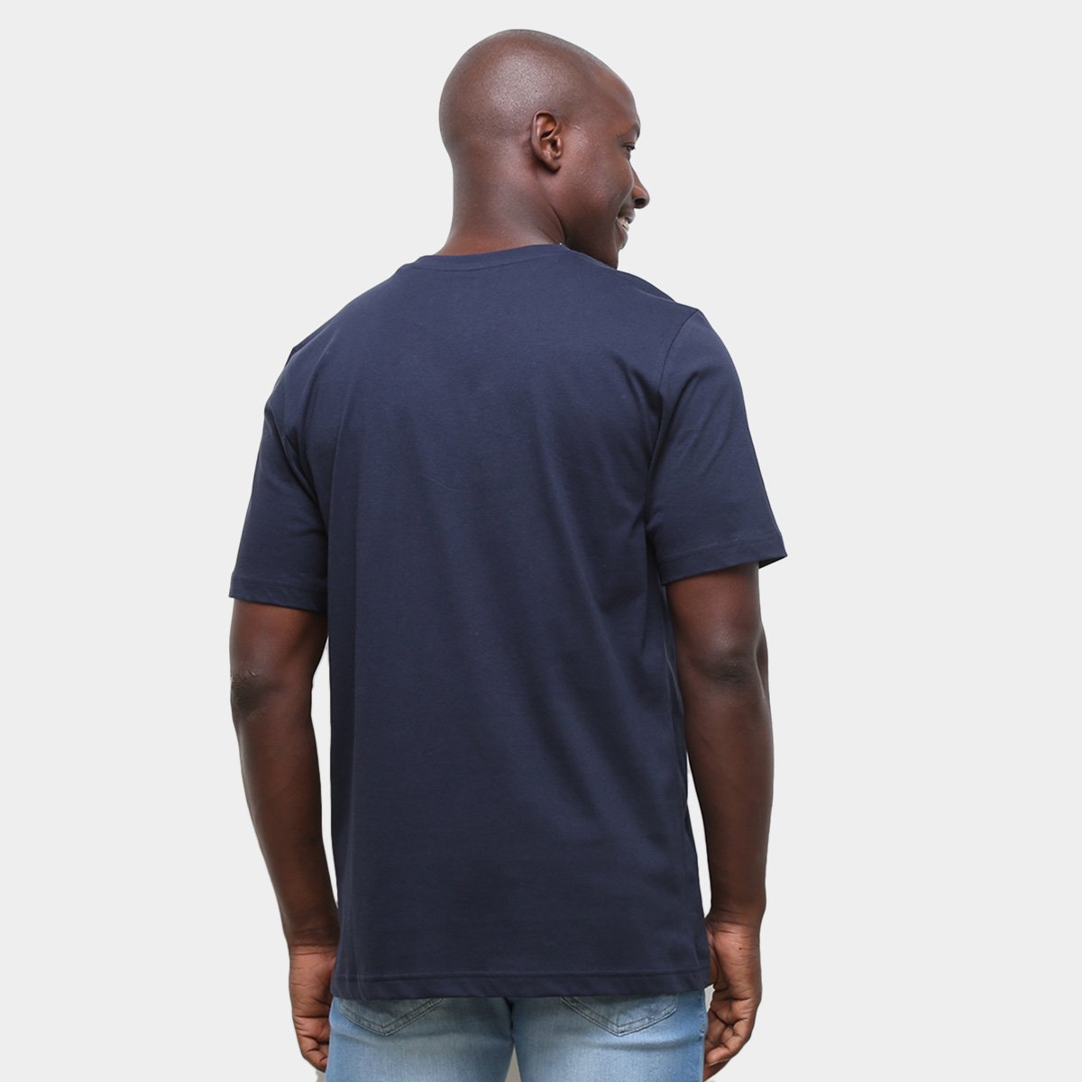 Camiseta Adidas Logo Nerdismo 3SL Masculina - Marinho | Zattini