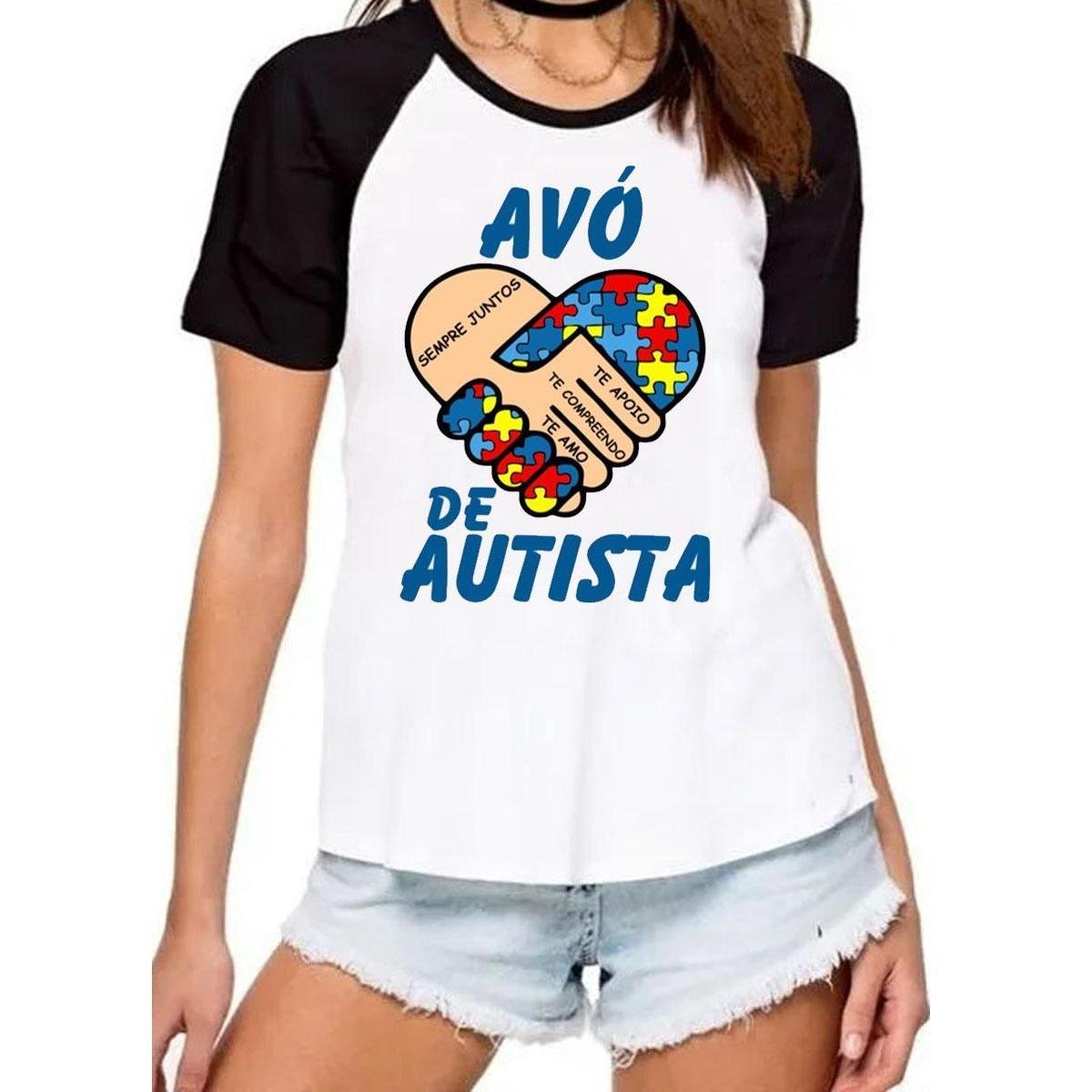Camiseta avó de autista camisa inclusão vovó presente - Preto | Zattini