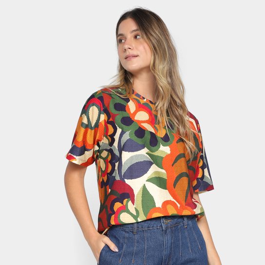 Camiseta Farm Estampada Feminina | Zattini