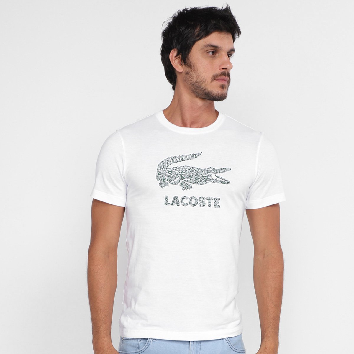 Camiseta Lacoste Logo Masculina - Branco | Zattini
