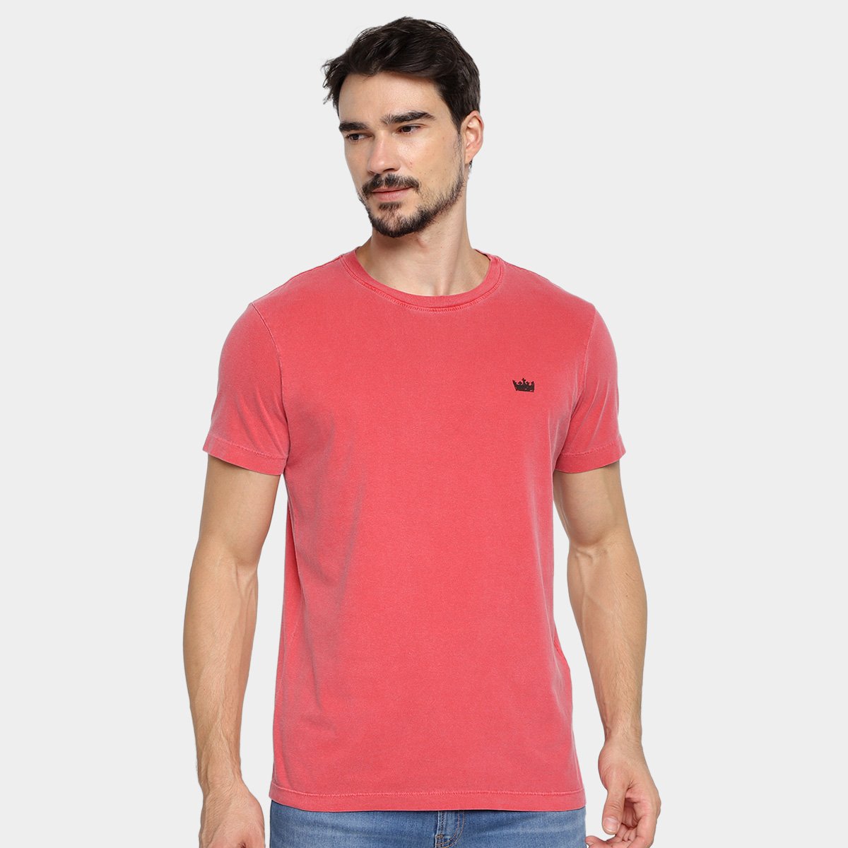 Camiseta Osklen Stone Coroa Rough Masculina - Vinho | Zattini