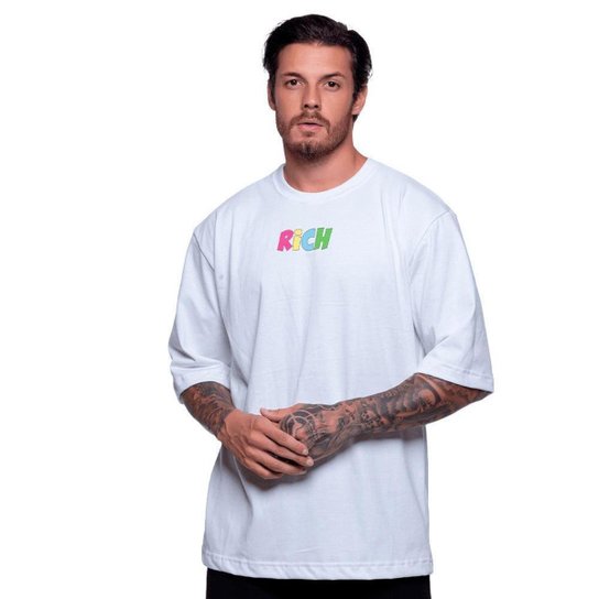 Camiseta Rich Young Oversized Rich Boy Branca - Branco | Zattini