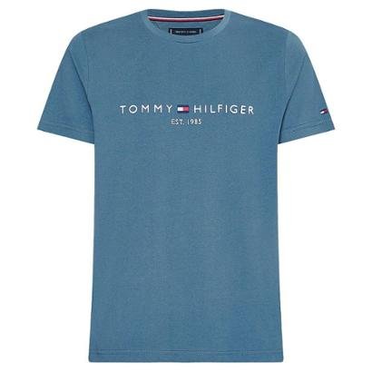 Camiseta Tommy Hilfiger AB Core Logo Masculino - Azul Petróleo | Zattini