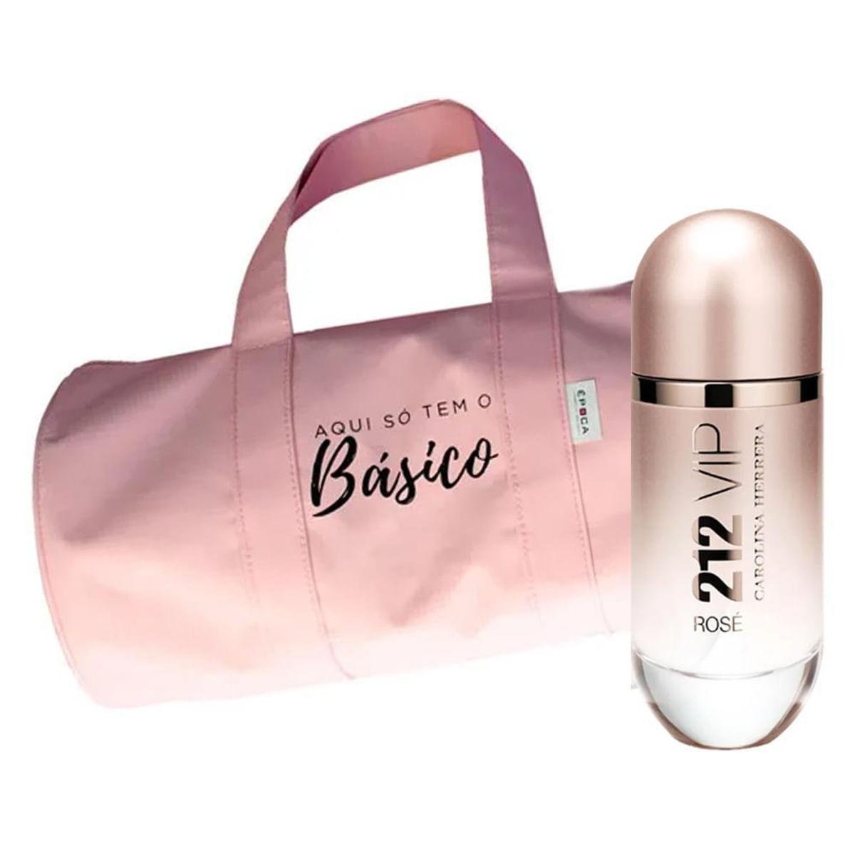 Carolina Herrera 212 Vip Rose Kit - EDP 125ml + 1 Brinde Época Mala ...
