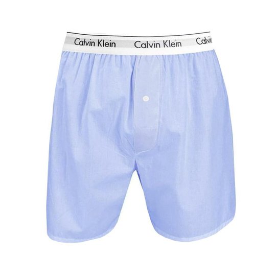 Cueca Calvin Klein Samba Canção Cotton Amaciado Azul Mescla - Azul ...