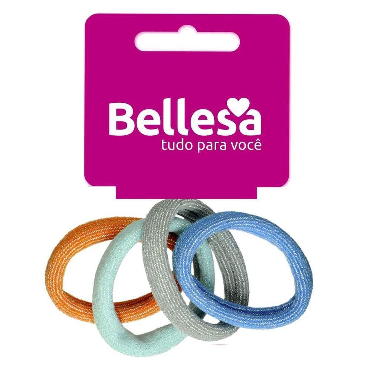 Elástico Meia Collors C/4 Unidades Bellesa - Incolor | Zattini