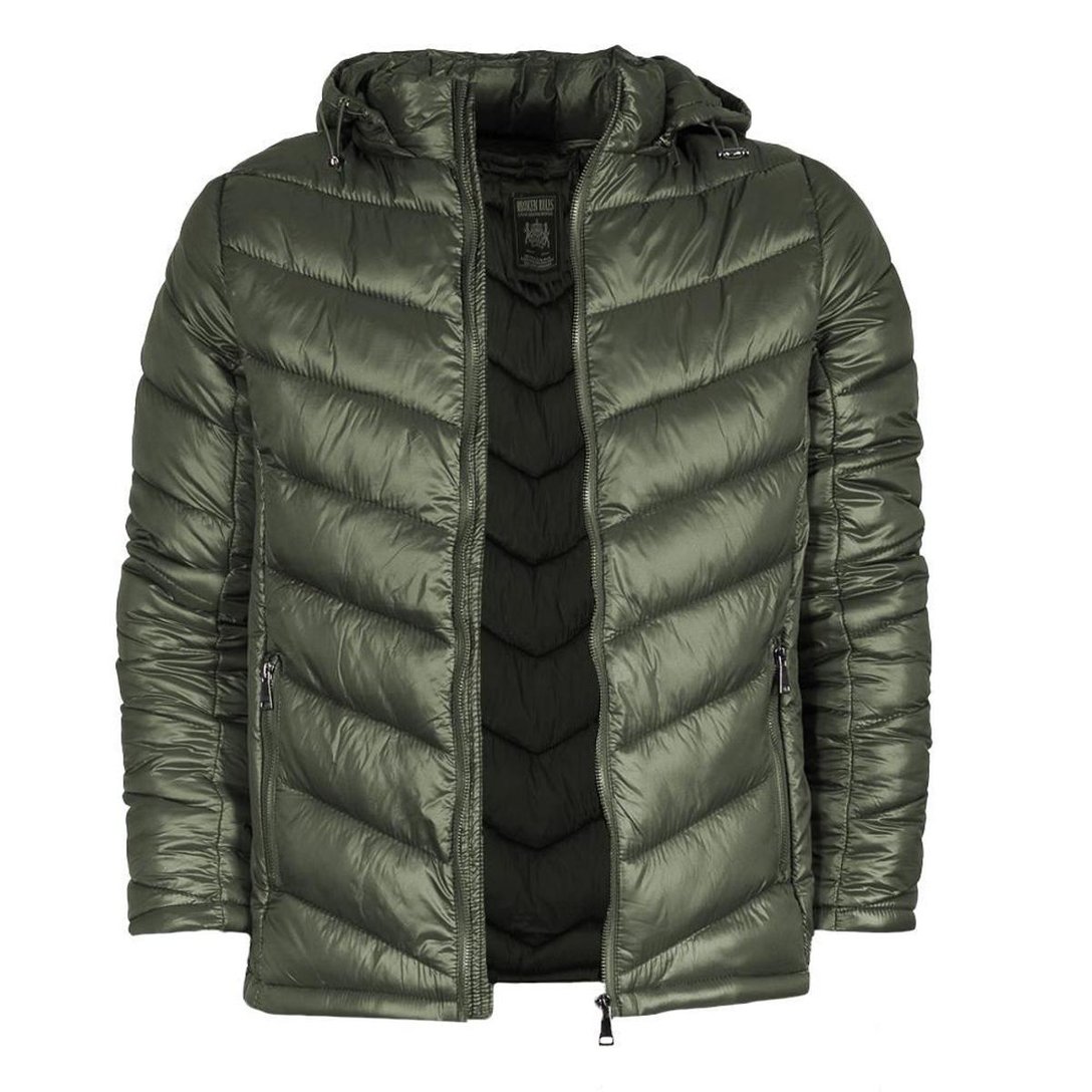 Jaqueta Puffer Bobojaco Nylon Masculina Com Capuz Removível - Verde ... Jaqueta Puffer Bobojaco Nylon Masculina Com Capuz Removível - Verde ...
