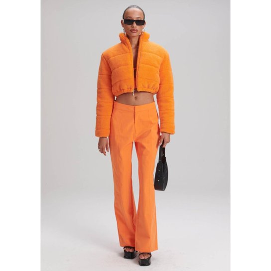 Jaqueta Puffer Teddy My Favorite Things - Laranja | Zattini