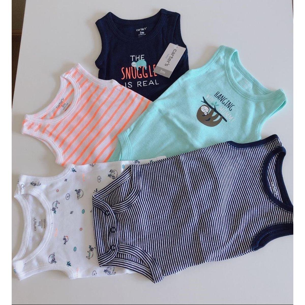Kit Body Bebê 5pç Bicho Preguiça 3M - Azul | Zattini