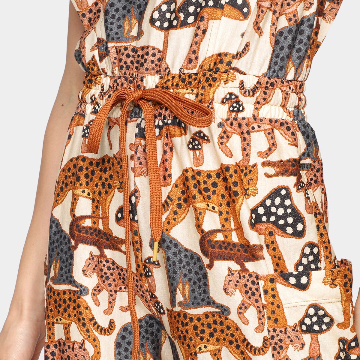 Macacão Longo Farm Onça Feminino - Estampado | Zattini