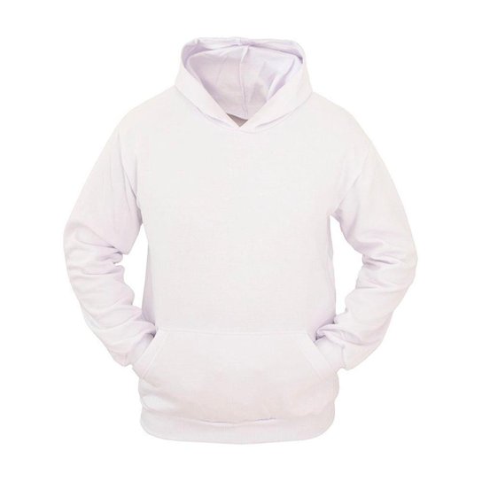 Moletom Masculino Canguru Com Capuz Estampa Fé Conforto - Branco | Zattini