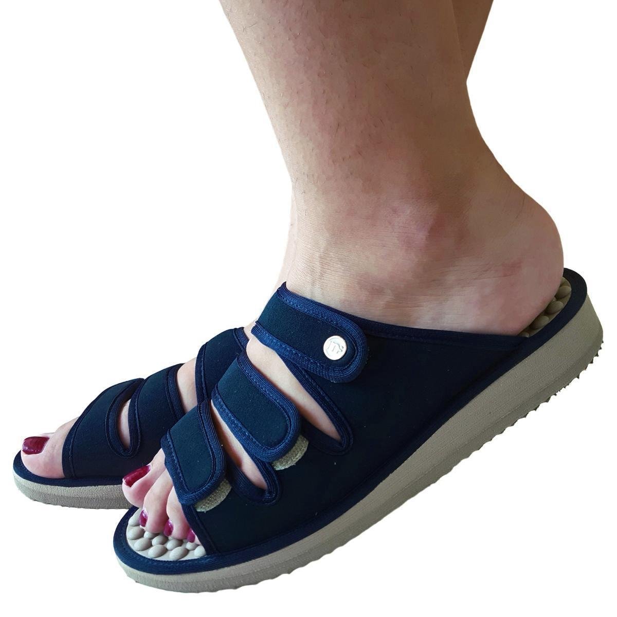Mule Slide Anabela Feminino Mundo Flex Ortopédico Massageador 8014 ...