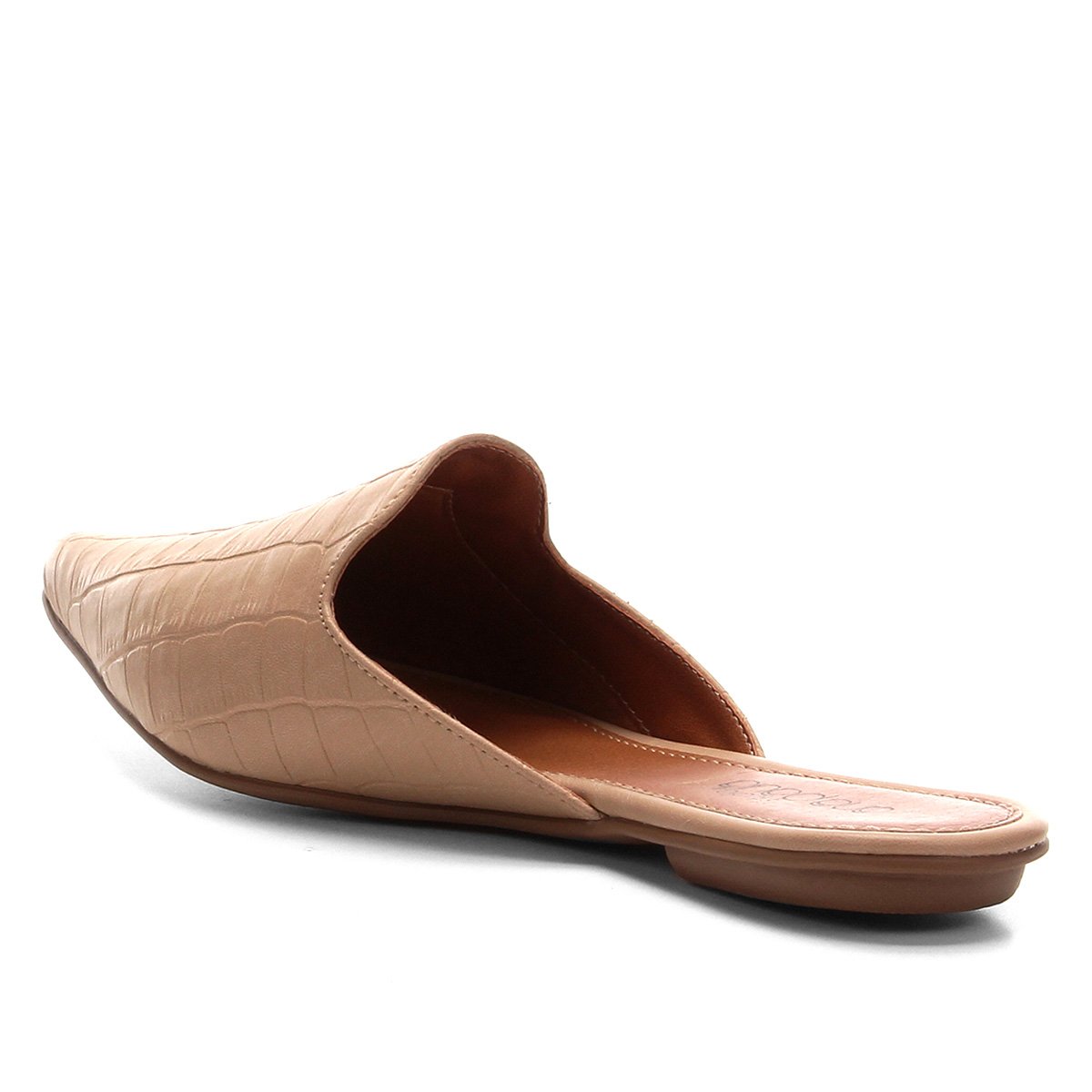 Mule Studio Ana Paula Croco - Bege | Zattini