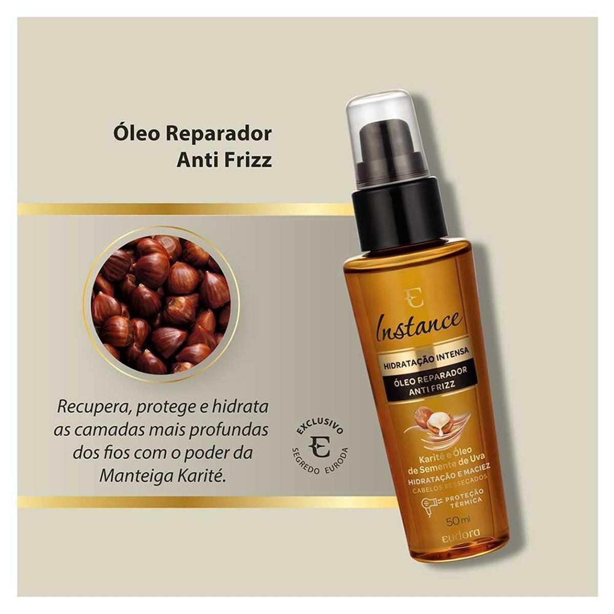 Óleo Reparador Eudora Instance Karité 50ml - Incolor | Zattini
