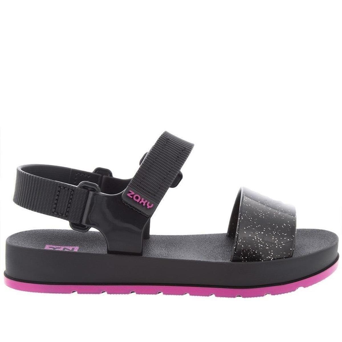Papete Infantil Zaxy Way Flatform Verniz Glitter Preto - 31 - Preto ...