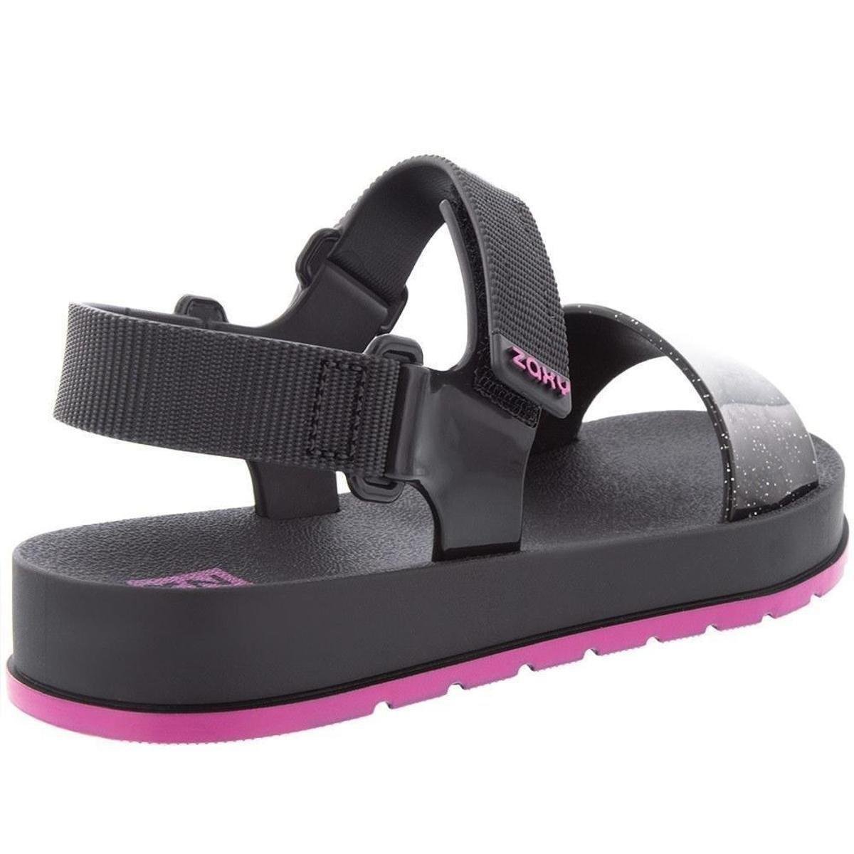 Papete Infantil Zaxy Way Flatform Verniz Glitter Preto - 31 - Preto ...