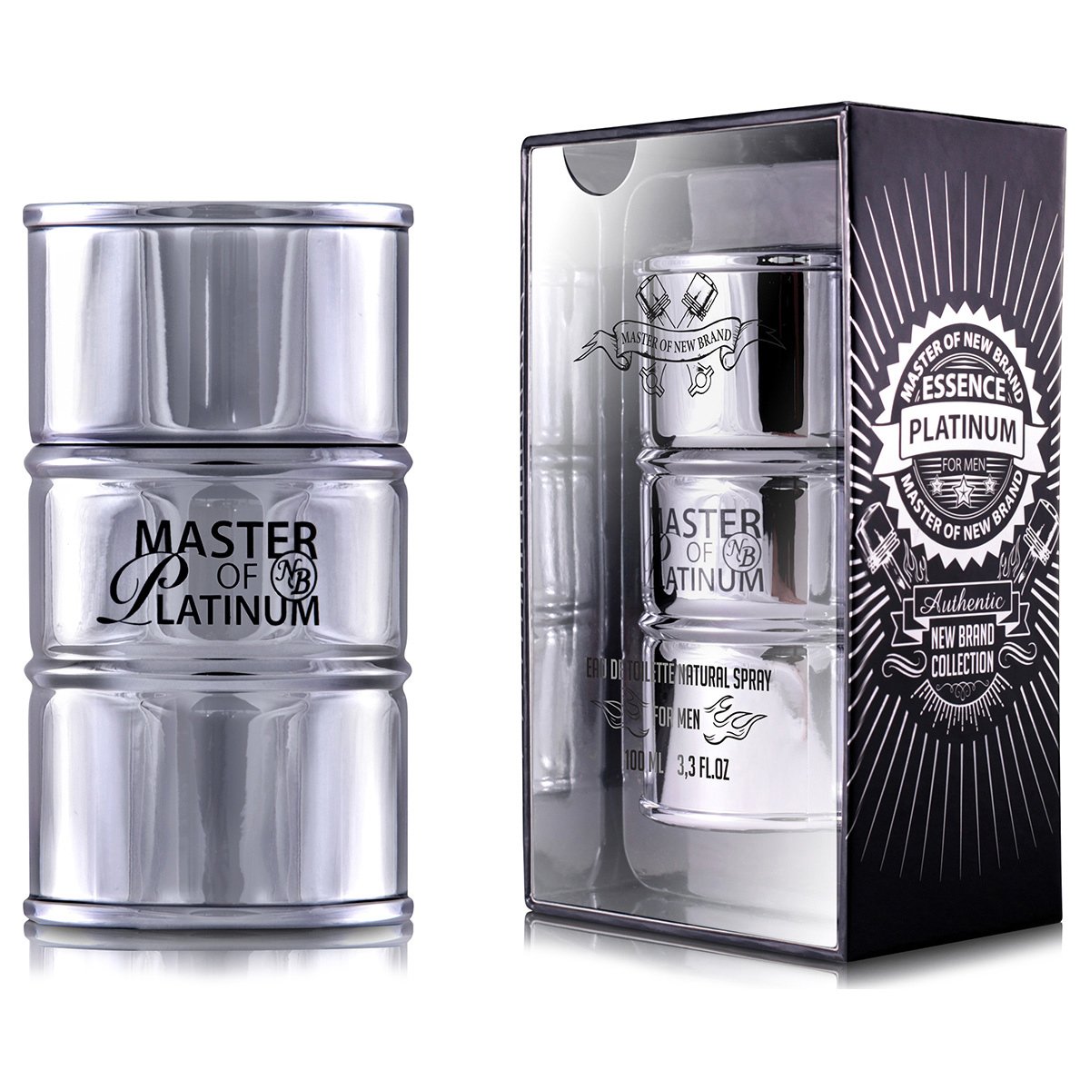Perfume Master Essence Platinum Masculino For Men New Brand EDT 100ml ...