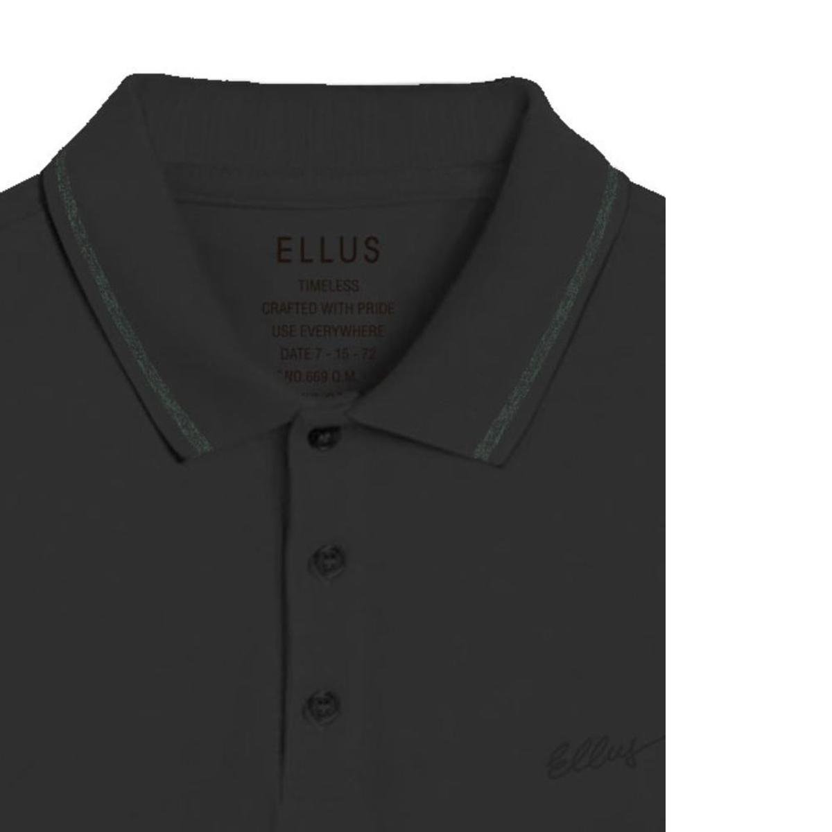Polo Ellus Handwritten Classic Masculina Preta - Preto | Zattini