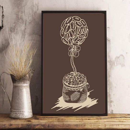 Quadro Animado Desenho Café Balão Tamanho A4 Poster | Zattini