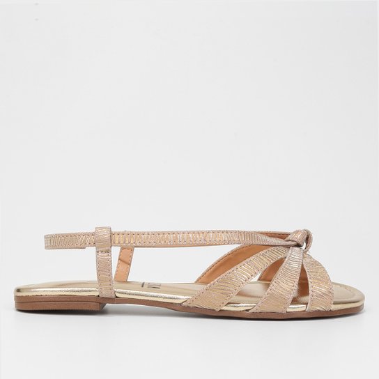 Rasteira Vizzano Nó - Dourado | Zattini