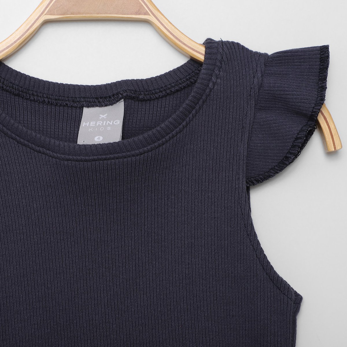 Regata Infantil Hering Kids Básica Babado - Azul | Zattini