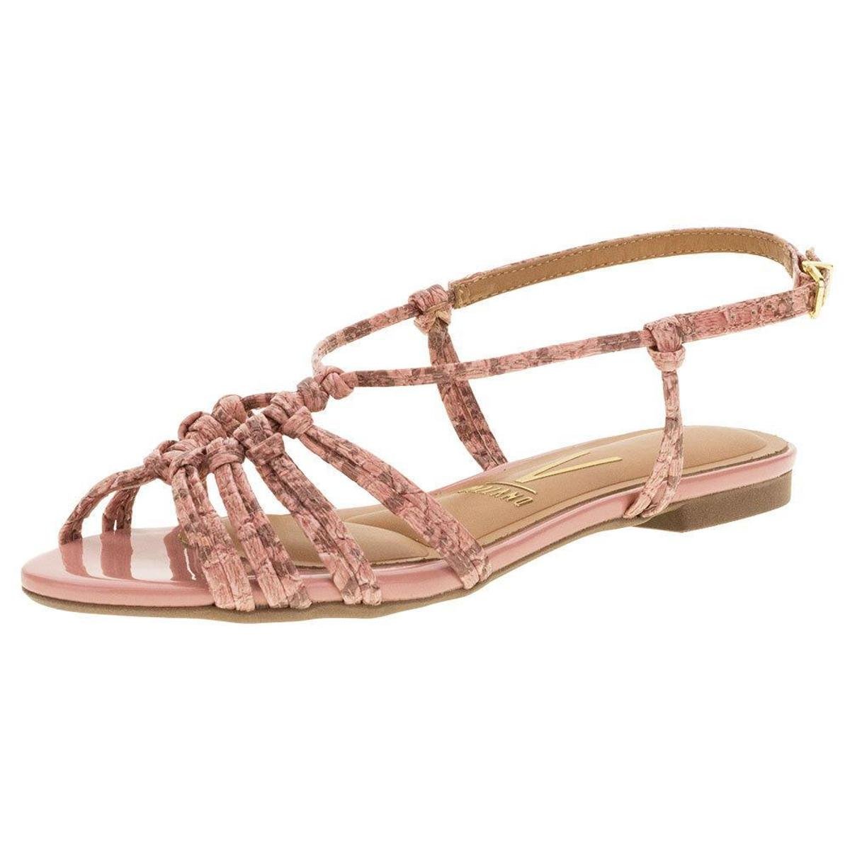 Sandália Feminina Rasteira Vizzano - 6377307 - Rosa | Zattini