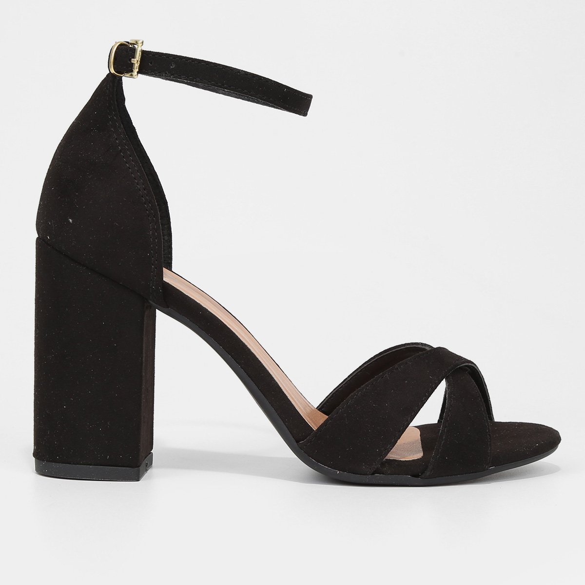Sandália Griffe Salto Bloco Alto Feminina - Preto | Zattini