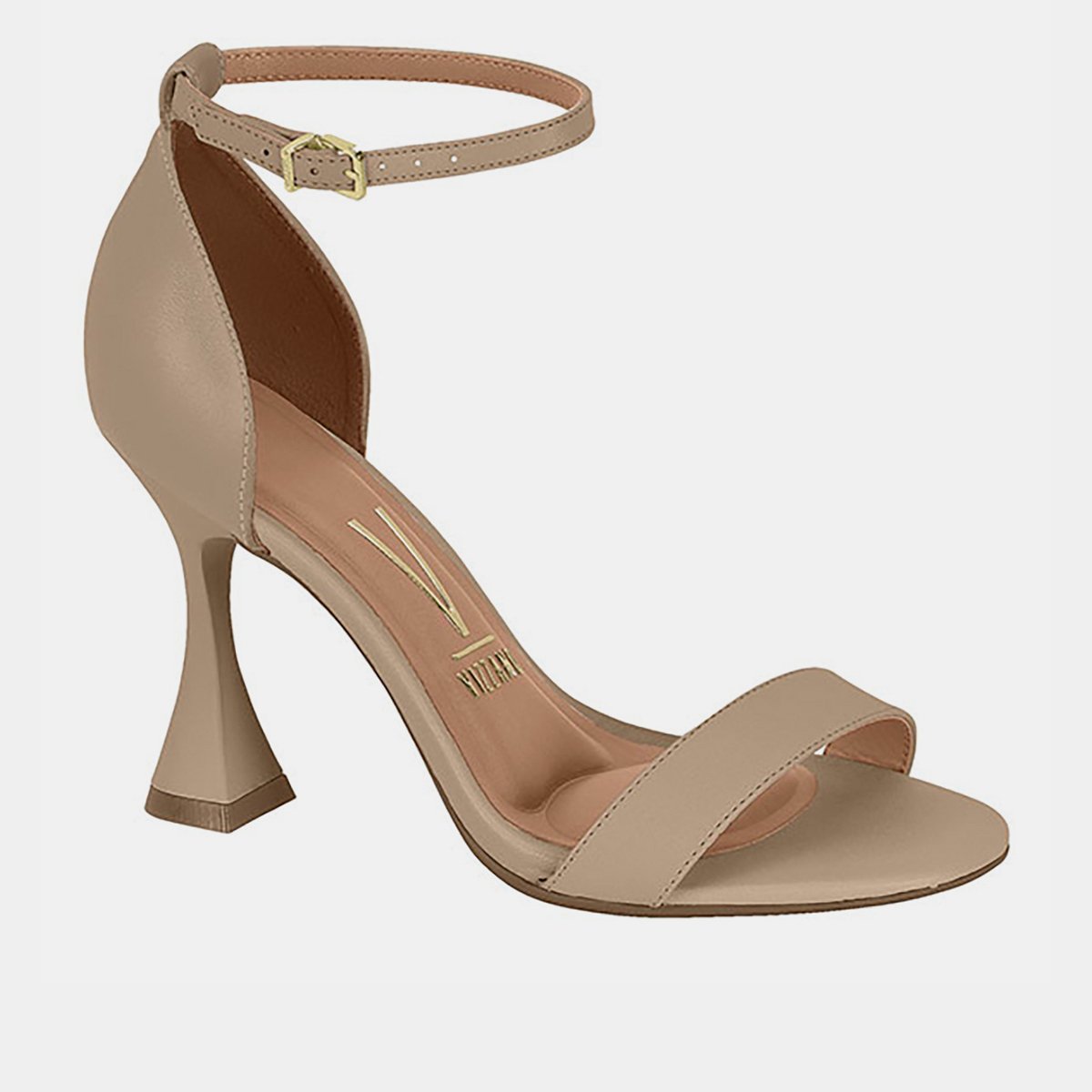 Sandália Vizzano Salto Alto Taça Feminina - Bege | Zattini