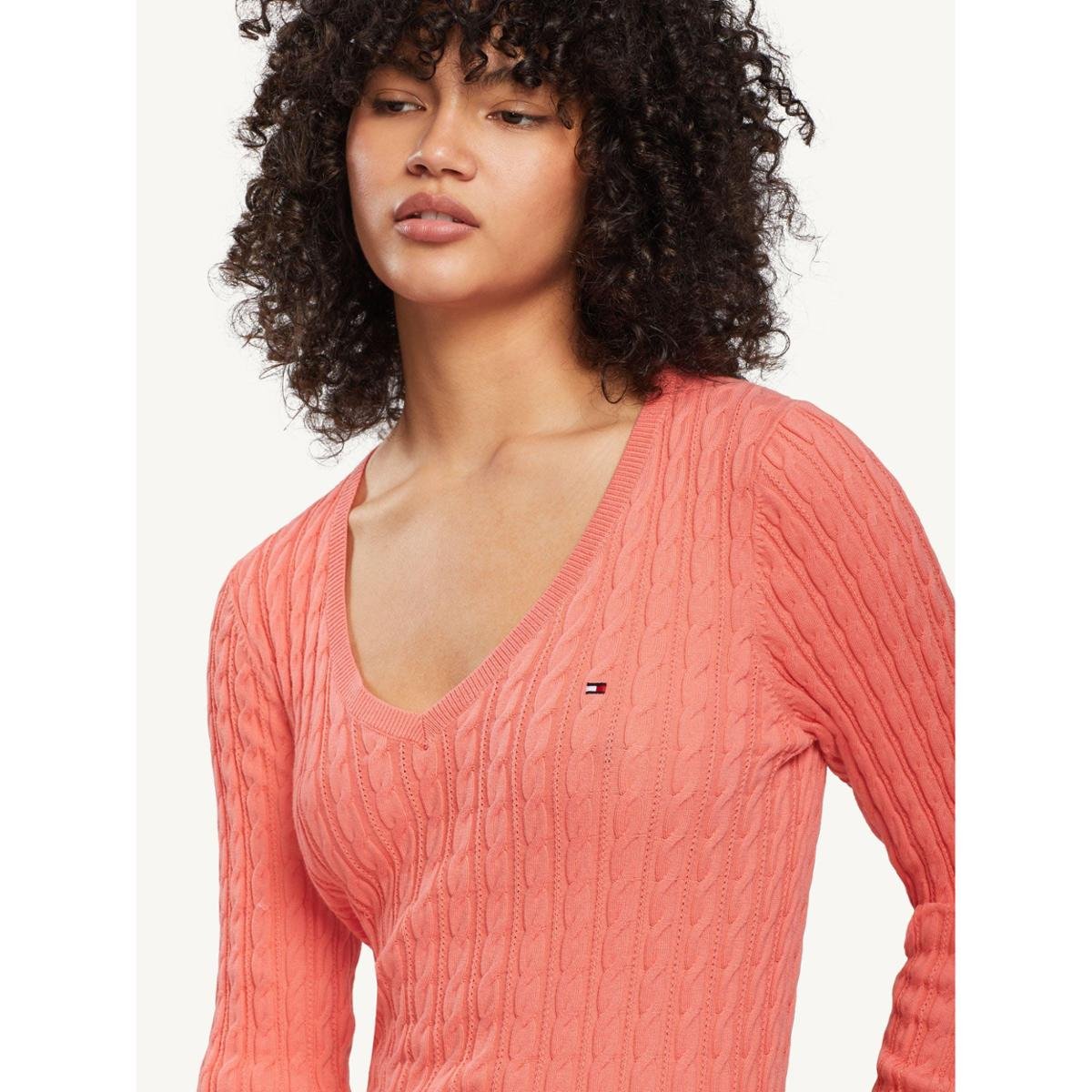 SUÉTER TOMMY HILFIGER FEMININO CLASSIC CABLE VNK - Rosa | Zattini