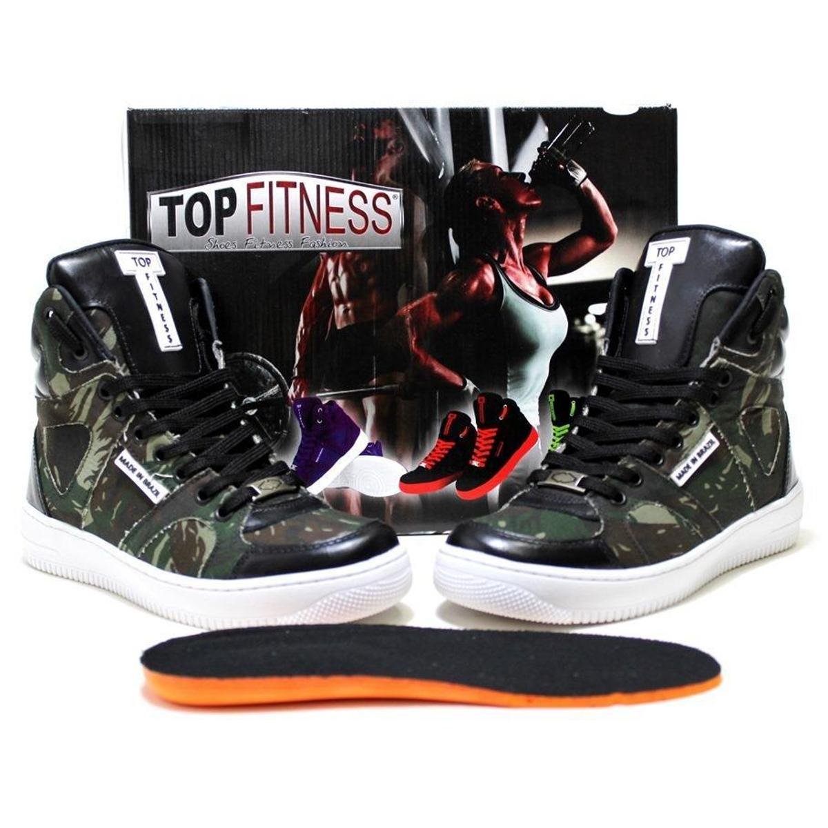 Tênis Bota De Cross Training Top Fitness Fisiculturismo LPO - Camuflado ...