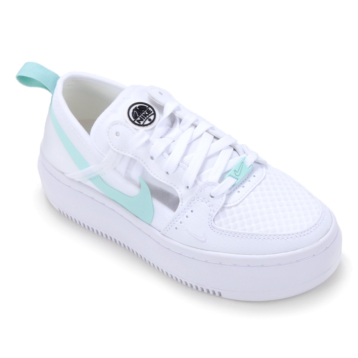 T nis Nike Court Vision Alta TXT Feminino Branco Verde gua Menor T nis Nike Court Vision Alta TXT Feminino Branco Verde gua Menor