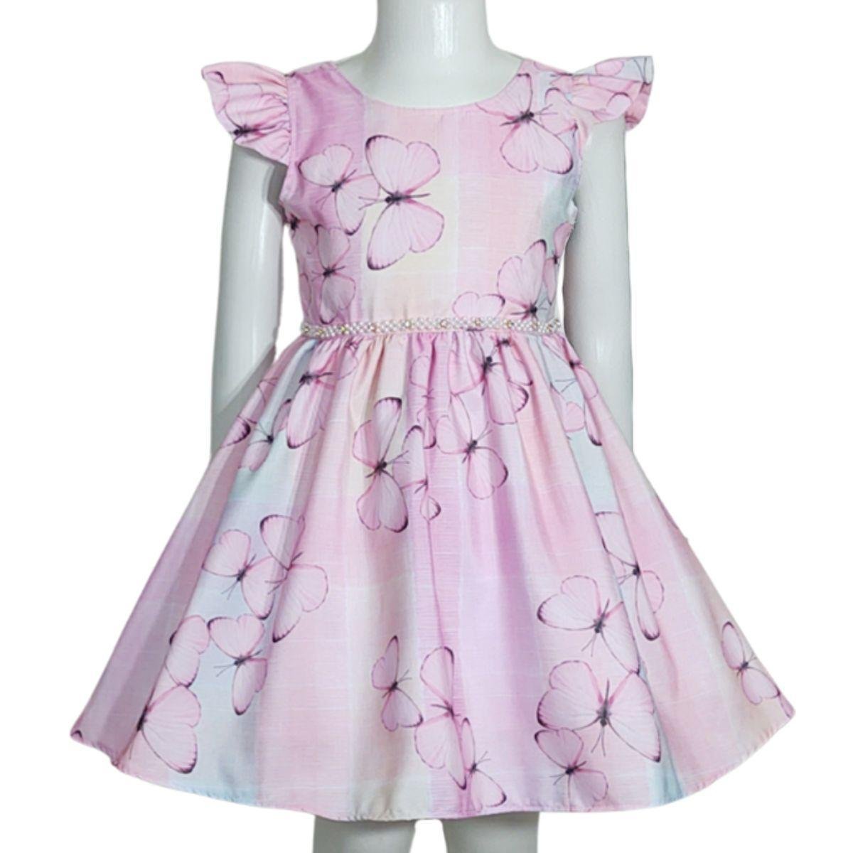 Vestido Infantil Borboleta Rosa Tam 1 ao 4 - Rosa | Zattini